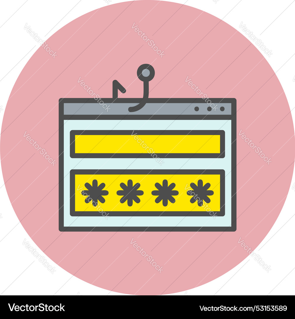 Spoofing line filled circle icon Royalty Free Vector Image