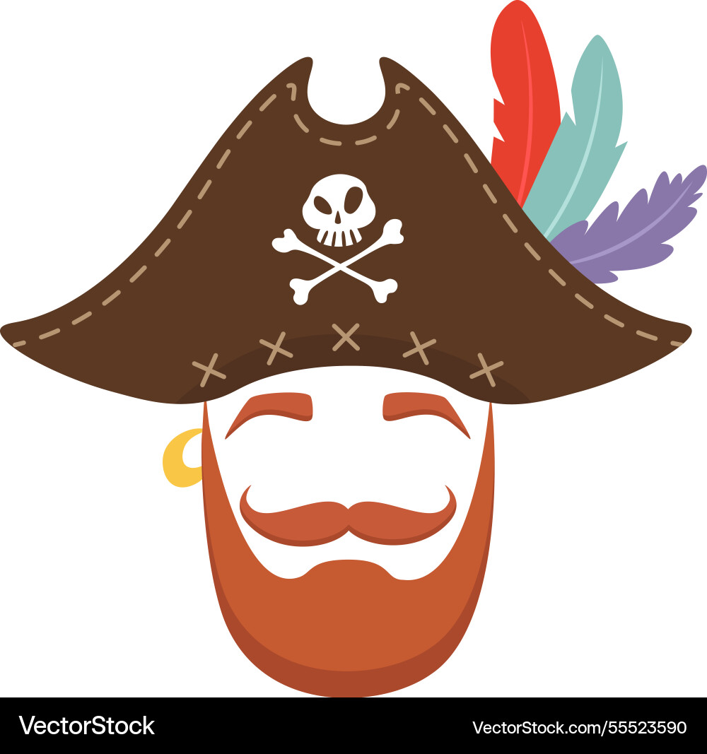 Cartoon featuring a cheerful pirate Royalty Free Vector