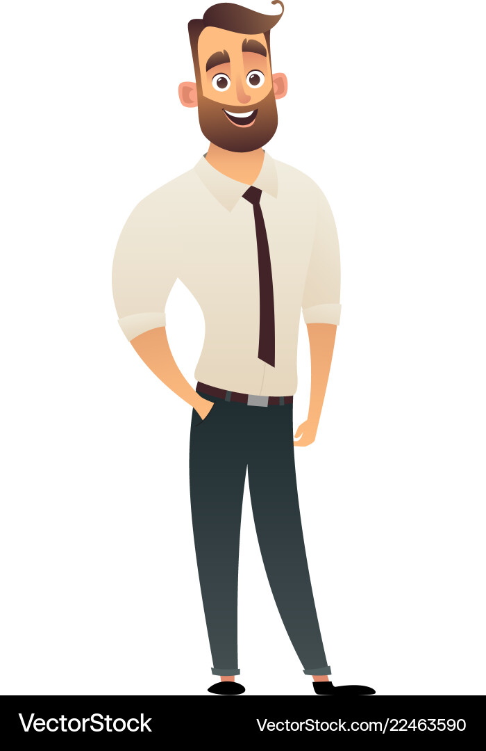 Character office business worker man Royalty Free Vector