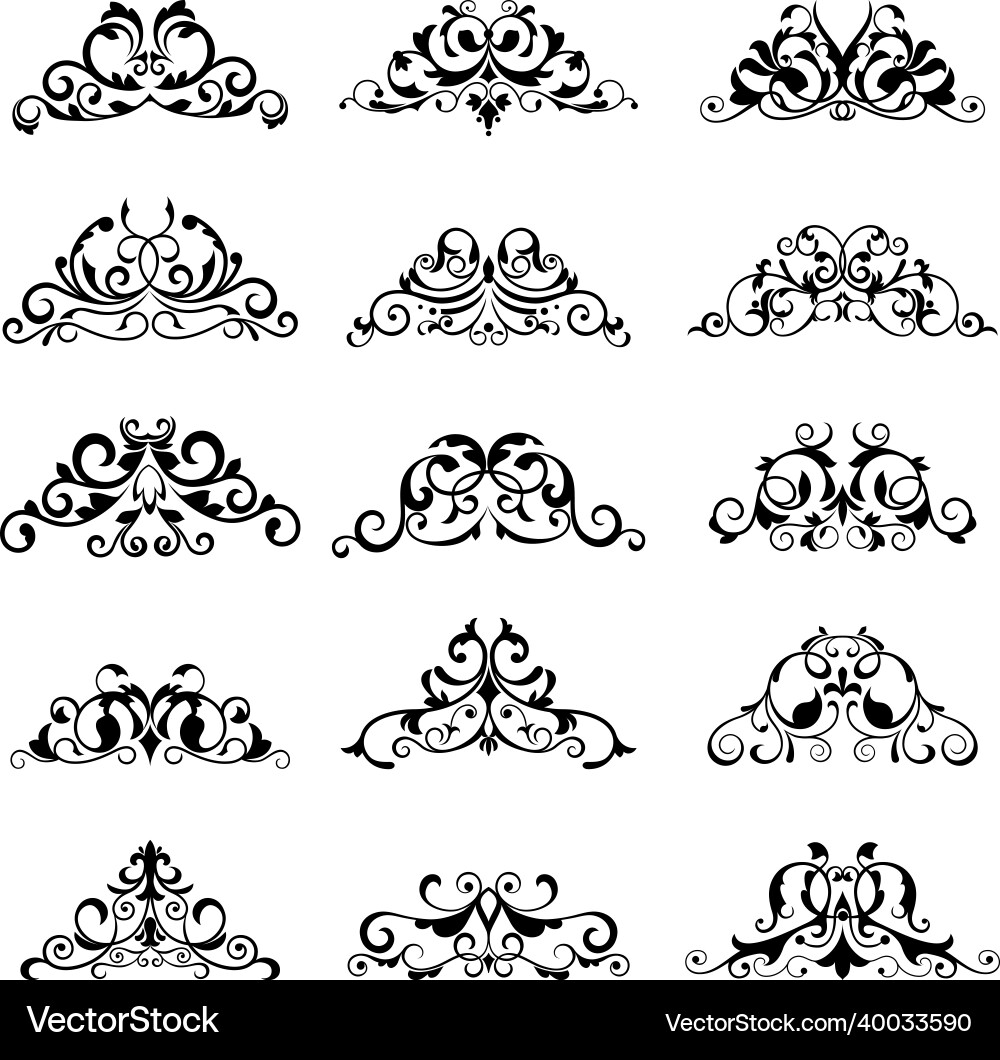 Crown - royal calligraphy elements Royalty Free Vector Image