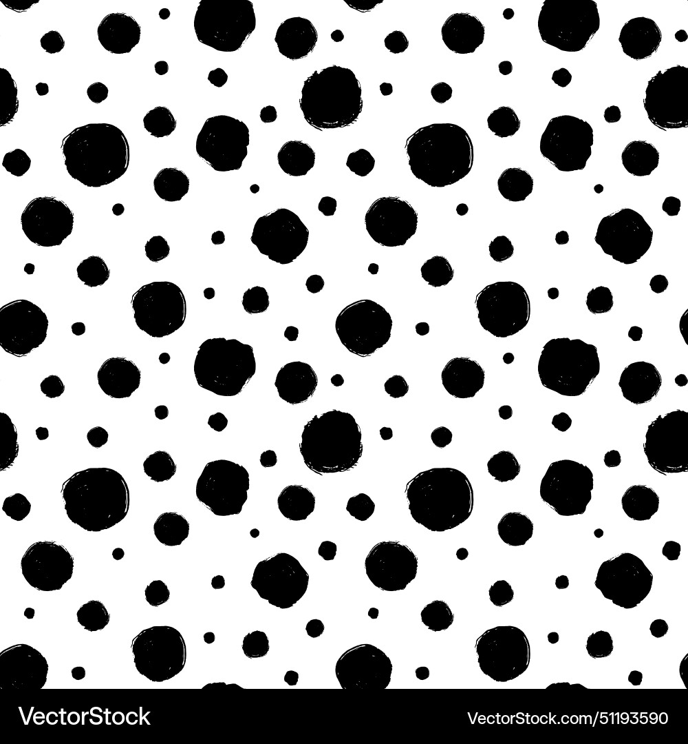 Dot pattern seamless background from brush Vector Image