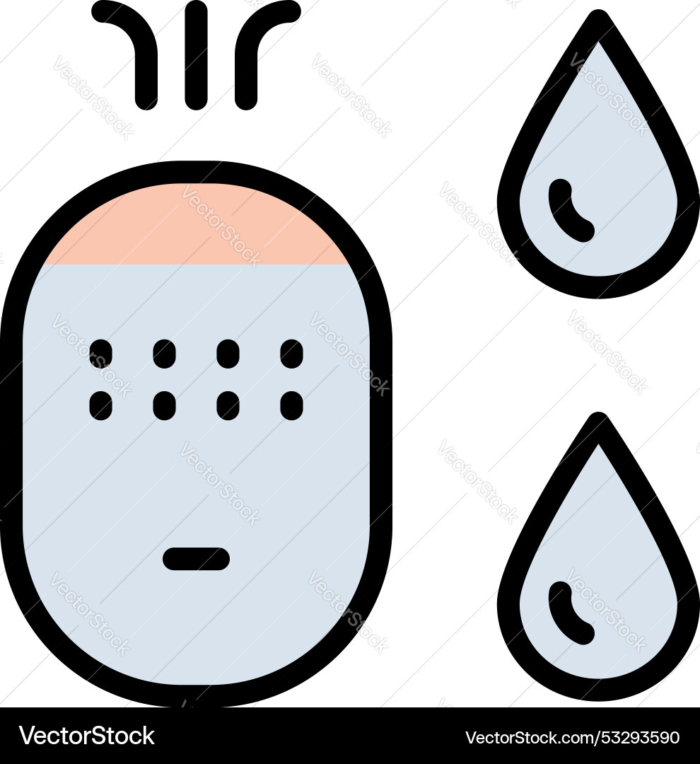Humidifier device color icon electronic appliance Vector Image