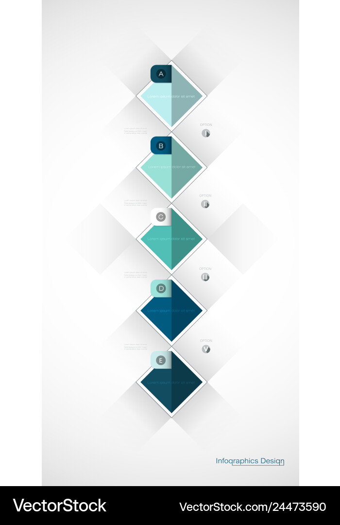 Infographic 3d geometric label template Royalty Free Vector