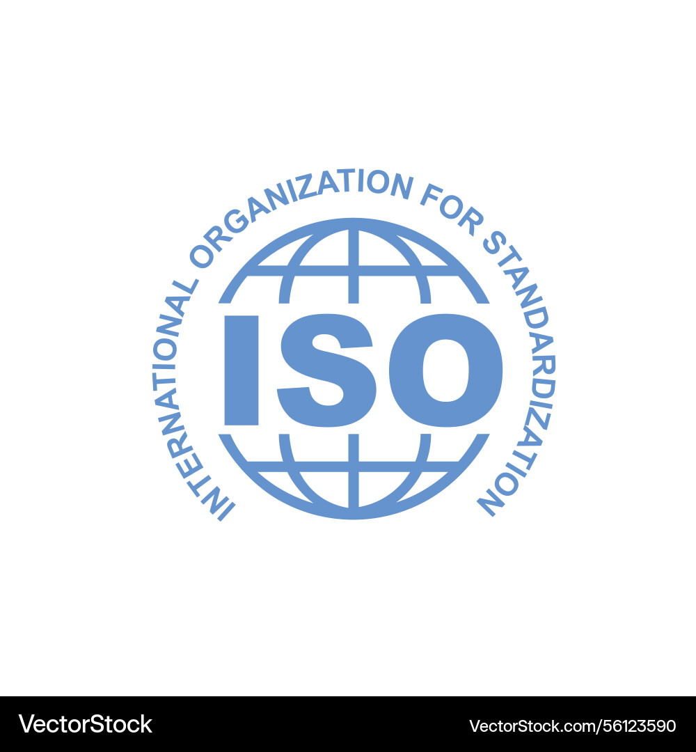 Iso-Standard-Icon flach Symbol Lizenzfreies Vektorbild