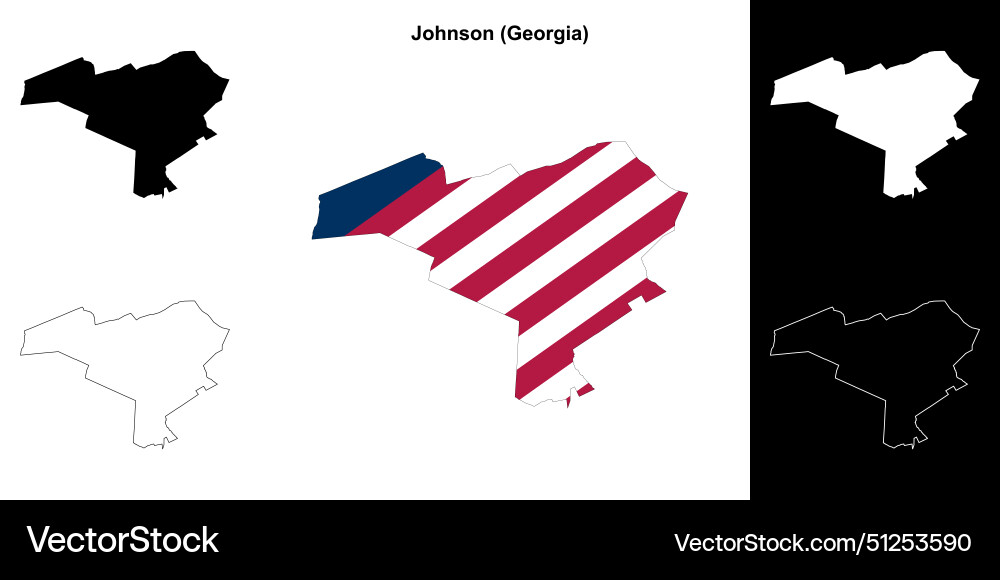 Johnson outline map Royalty Free Vector Image - VectorStock