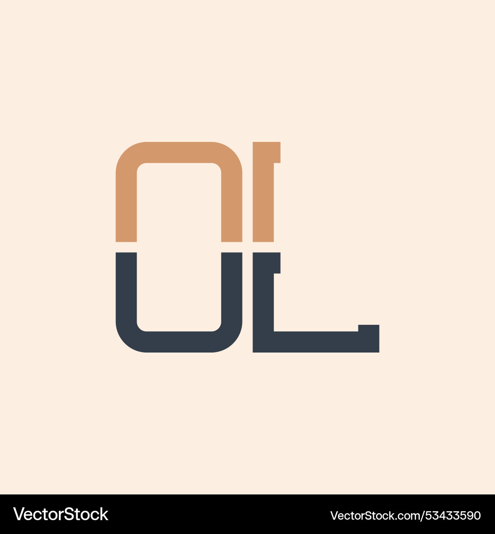 Modern ol letter logo design creative Royalty Free Vector