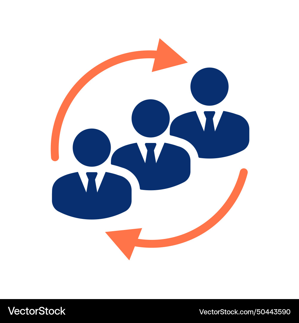 Personnel management icon Royalty Free Vector Image