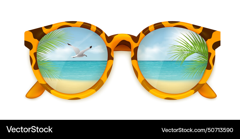 Summer realistic composition Royalty Free Vector Image