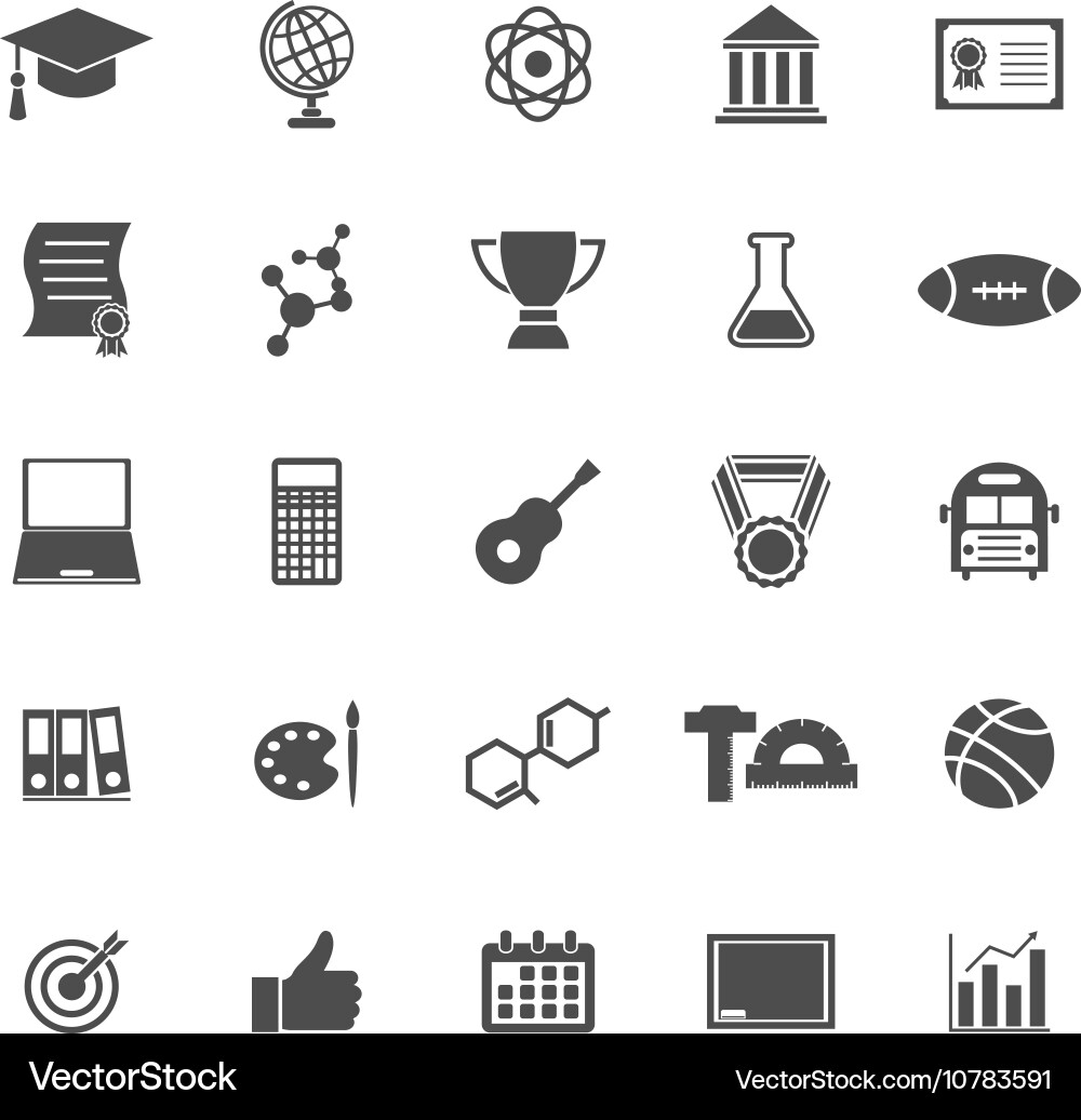 Academic Icons - Education Set Royalty Free Vector Image