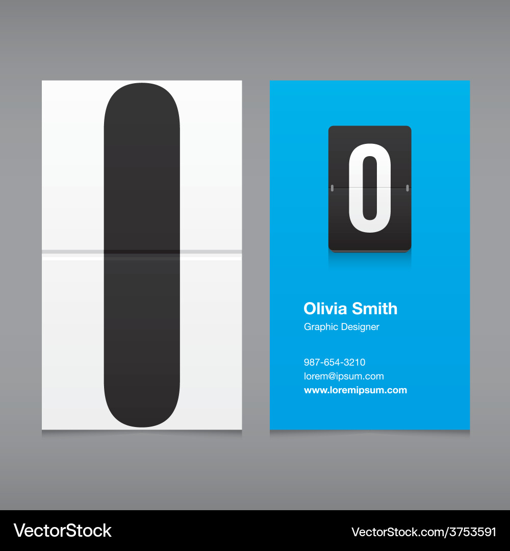 Business card letter o Royalty Free Vector Image