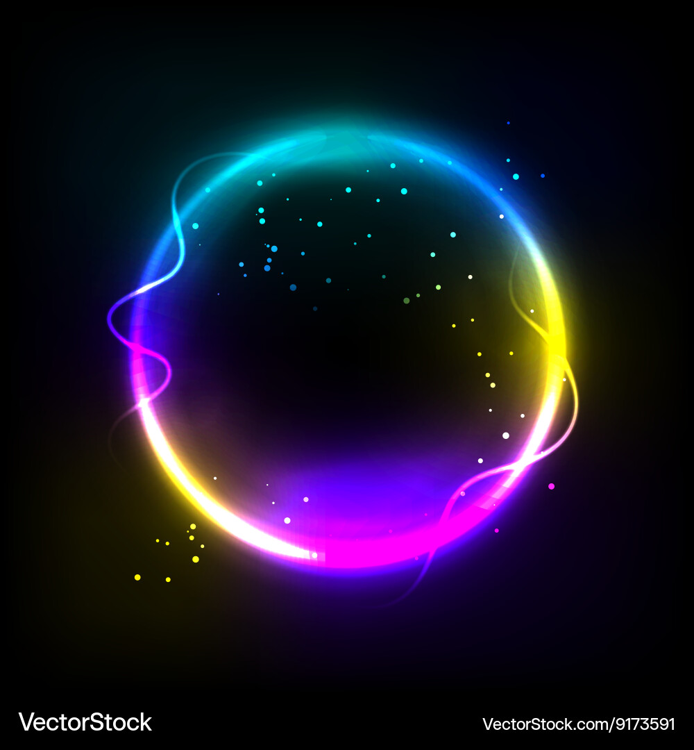 Colorful glowing circle background Royalty Free Vector Image