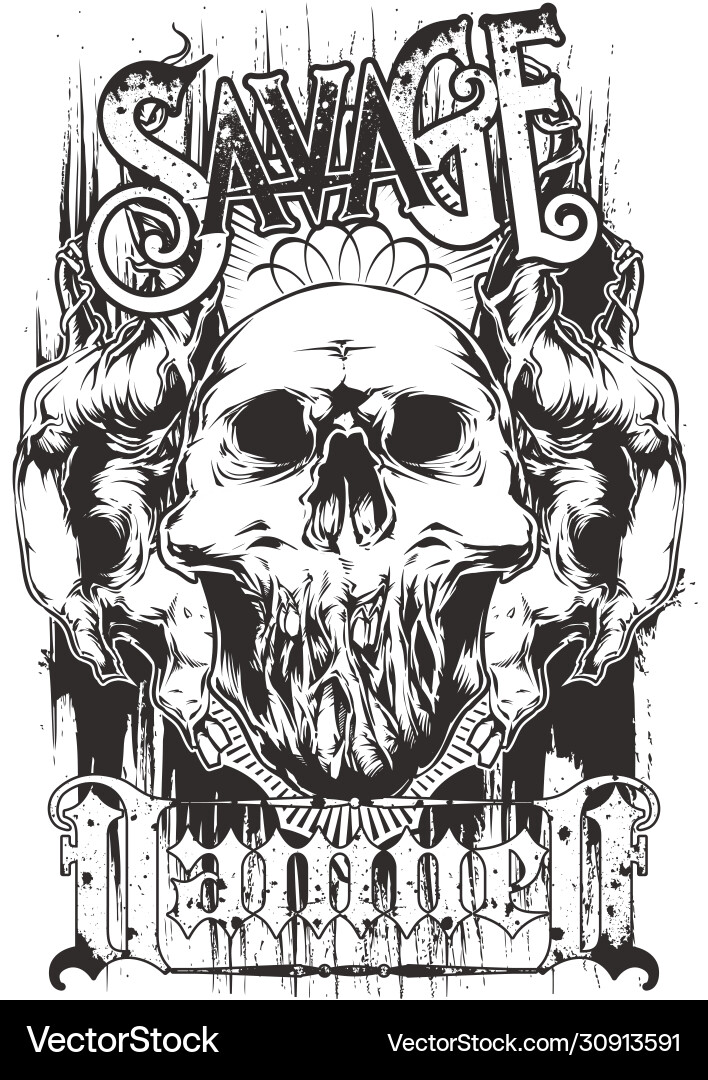 Damned savage Royalty Free Vector Image - VectorStock