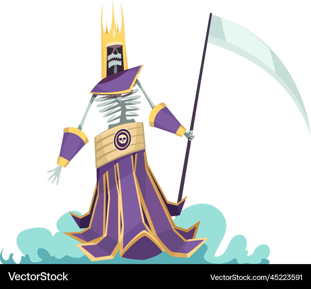 Evil character death composition Royalty Free Vector Image