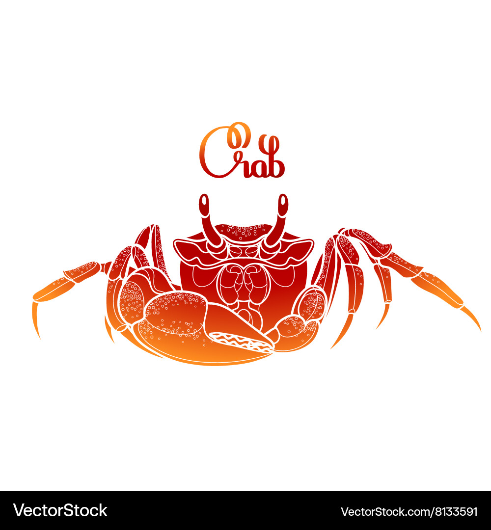 Graphic crab Royalty Free Vector Image - VectorStock