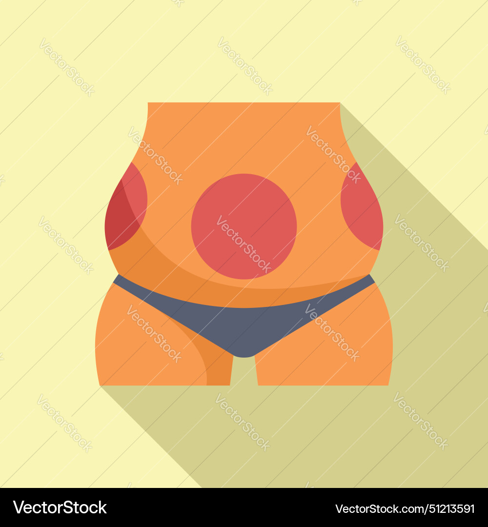 Healthy abdominal liposuction icon flat Royalty Free Vector