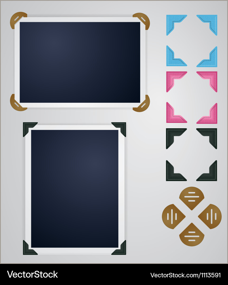 Photo corners Royalty Free Vector Image - VectorStock