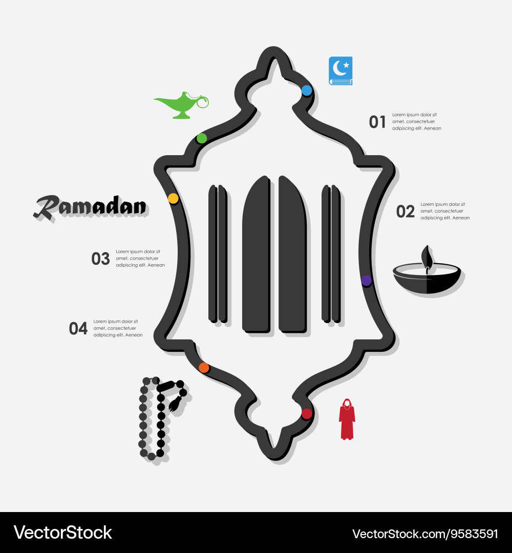 Ramadan infographic Royalty Free Vector Image - VectorStock