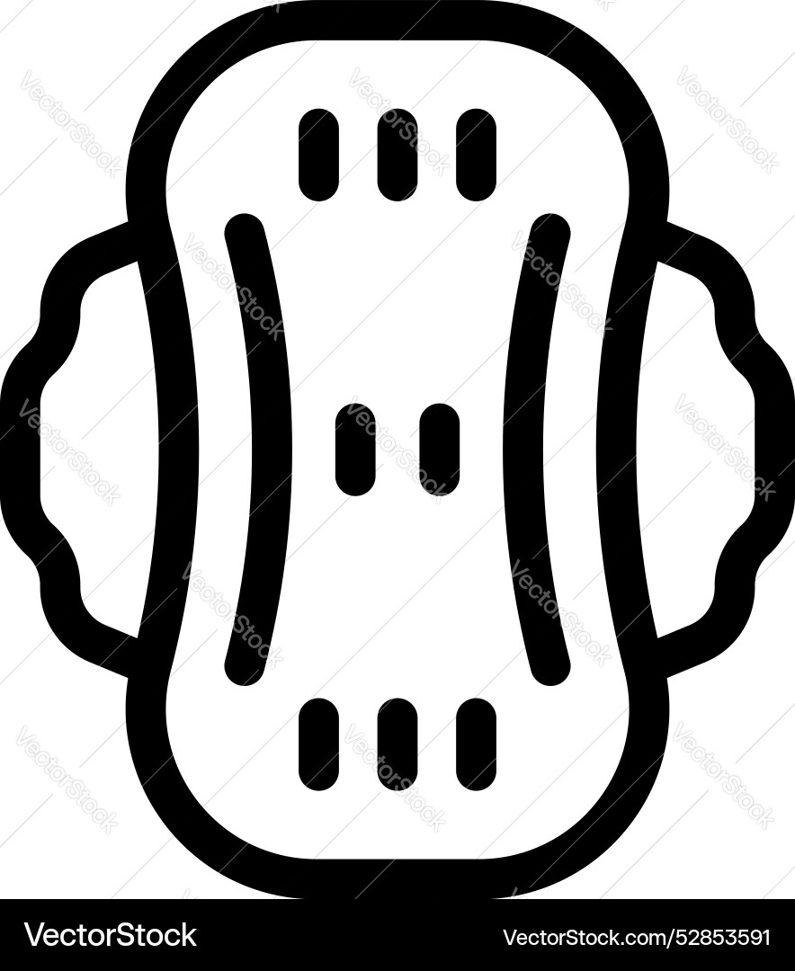 Sanitary pad with wings providing comfort Vector Image