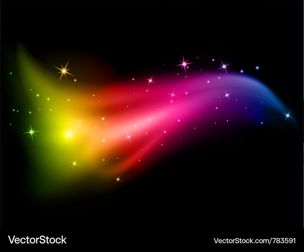Stars and rainbow colours Royalty Free Vector Image