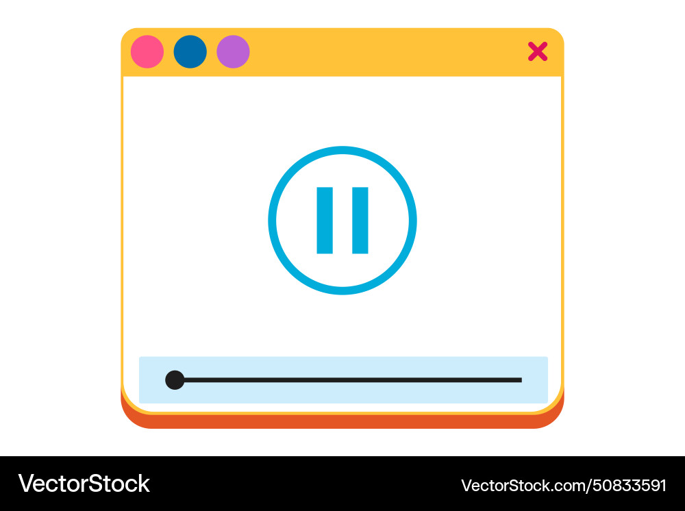 Video frame sticker template design Royalty Free Vector