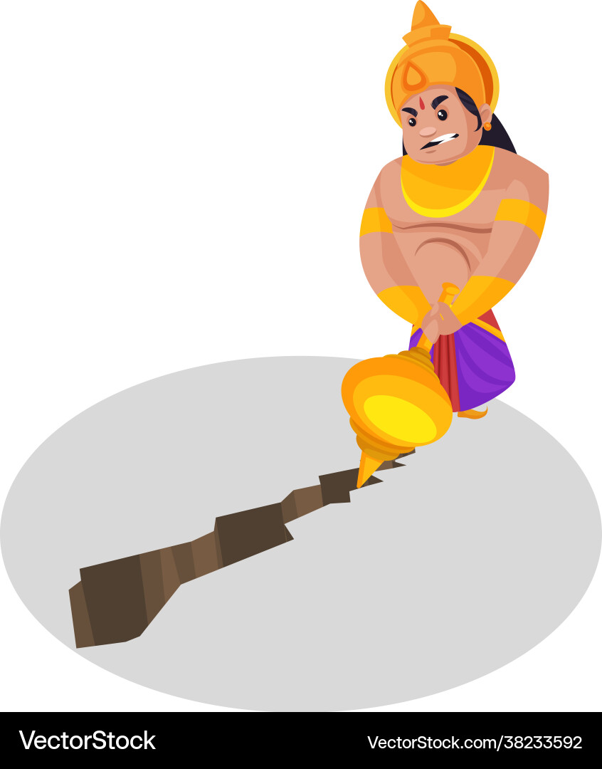 Bhima cartoon character Royalty Free Vector Image