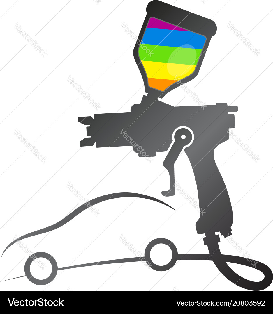 Car painting with spray Royalty Free Vector Image