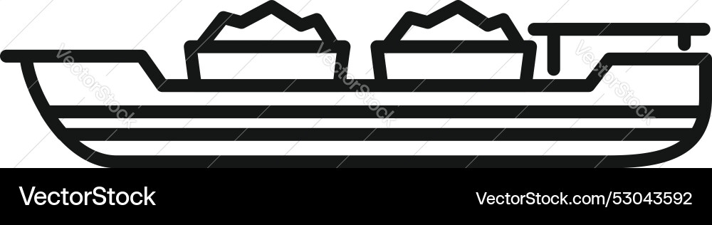 Cargo ship carrying goods commercial freighter Vector Image