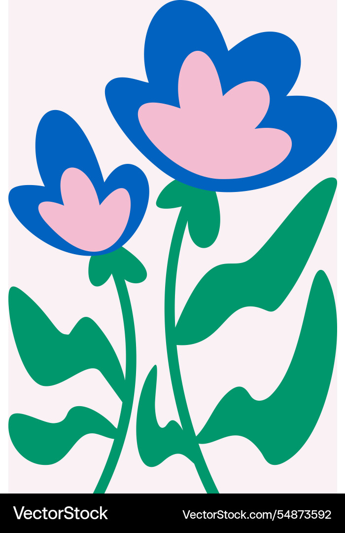 Cute spring flower bloom element Royalty Free Vector Image