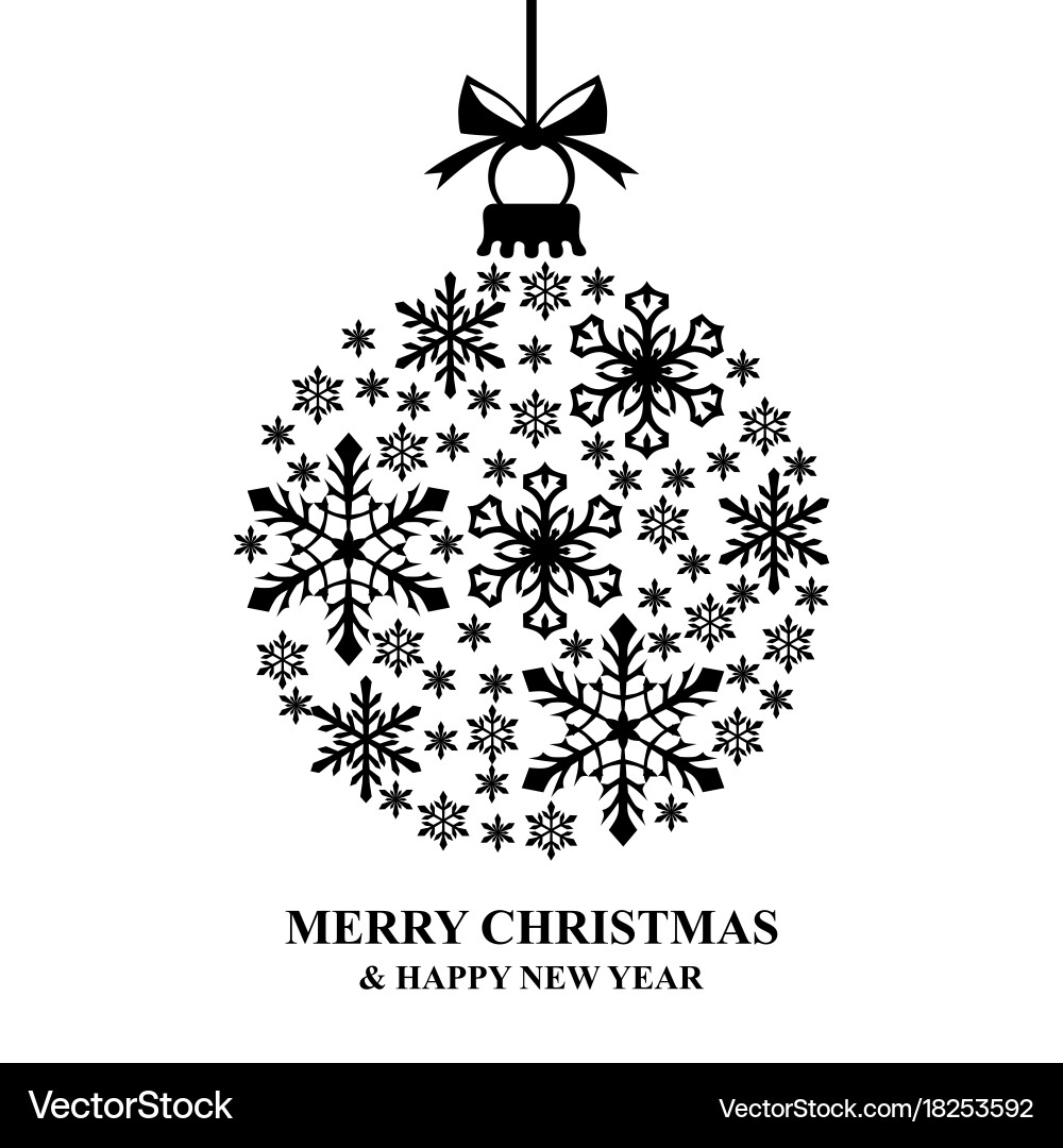 Decorative snow ball Royalty Free Vector Image