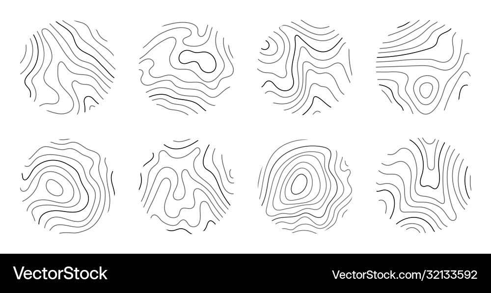 Growth rings a tree wood stump line design Vector Image
