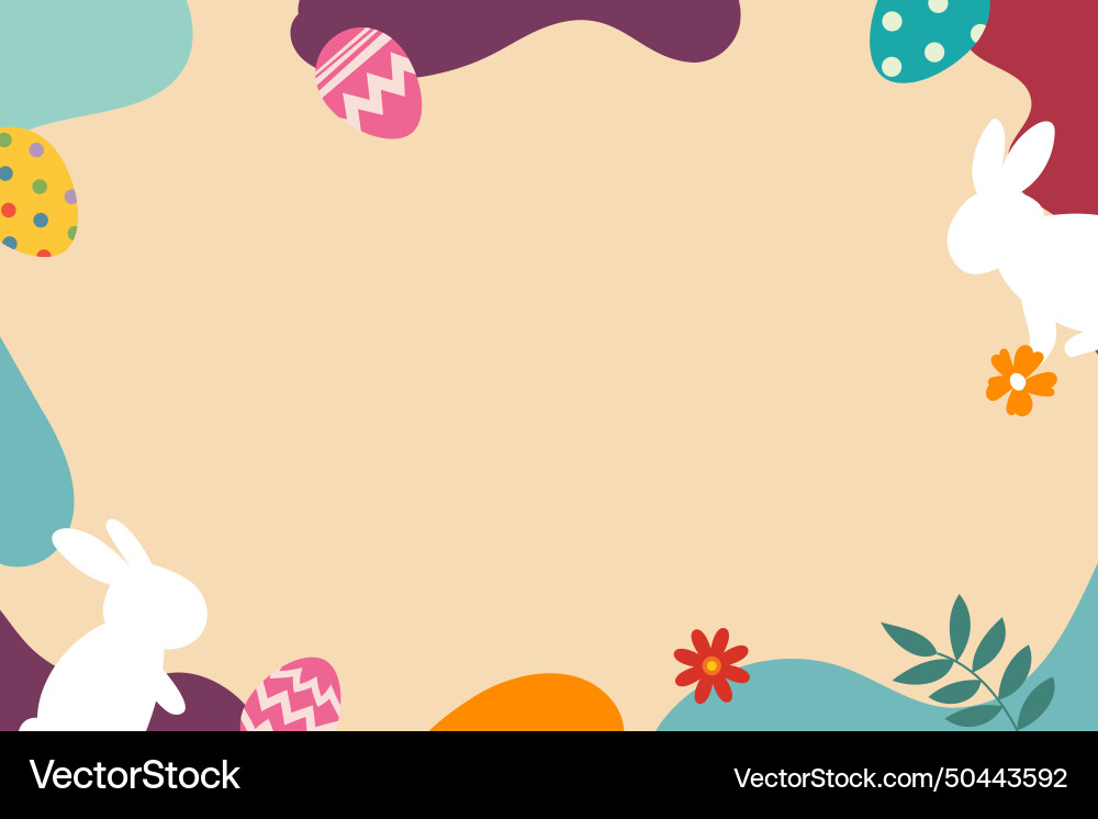 Happy easter greeting card banner background Vector Image