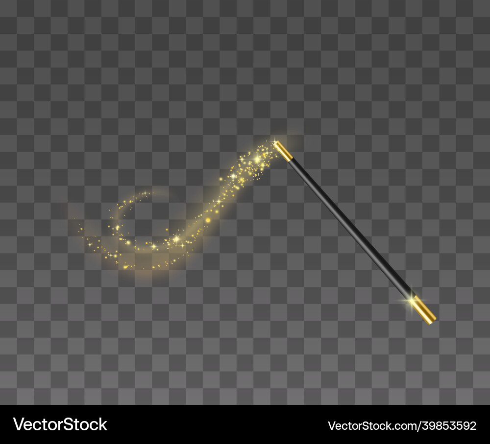 Magic Wand Sparkle Magic Wand Glitter Stock Vector Images Alamy