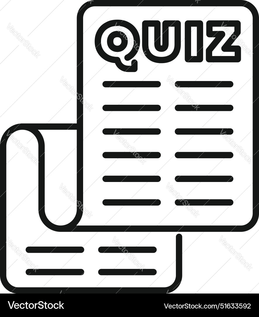 Online quiz form icon showing taking test Vector Image