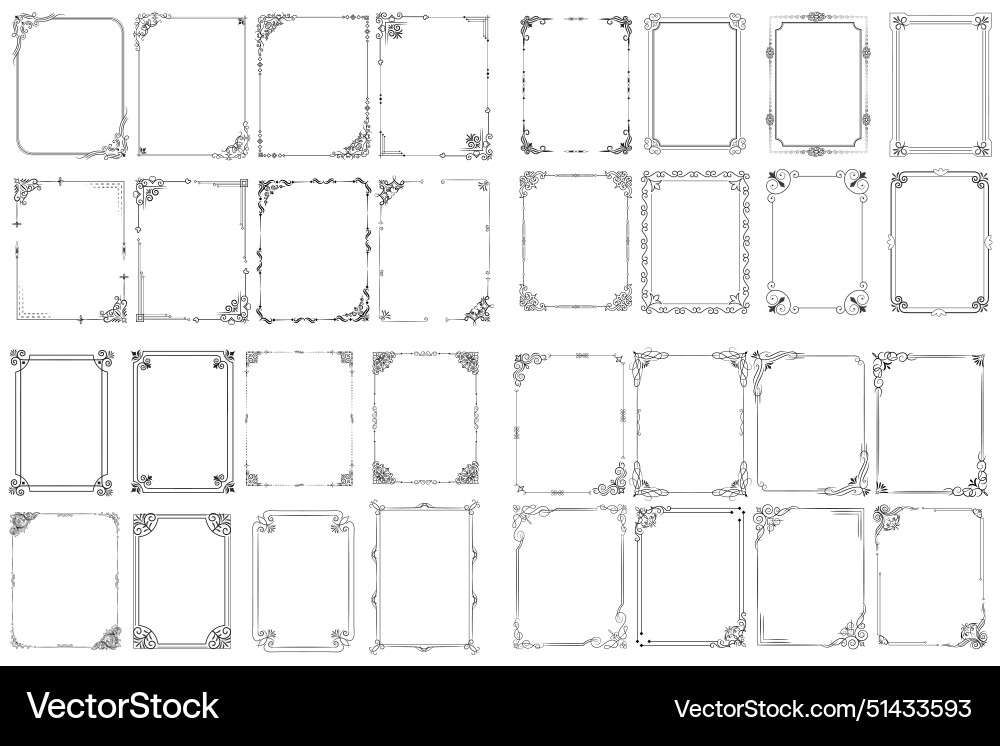 Decorative page border Royalty Free Vector Image