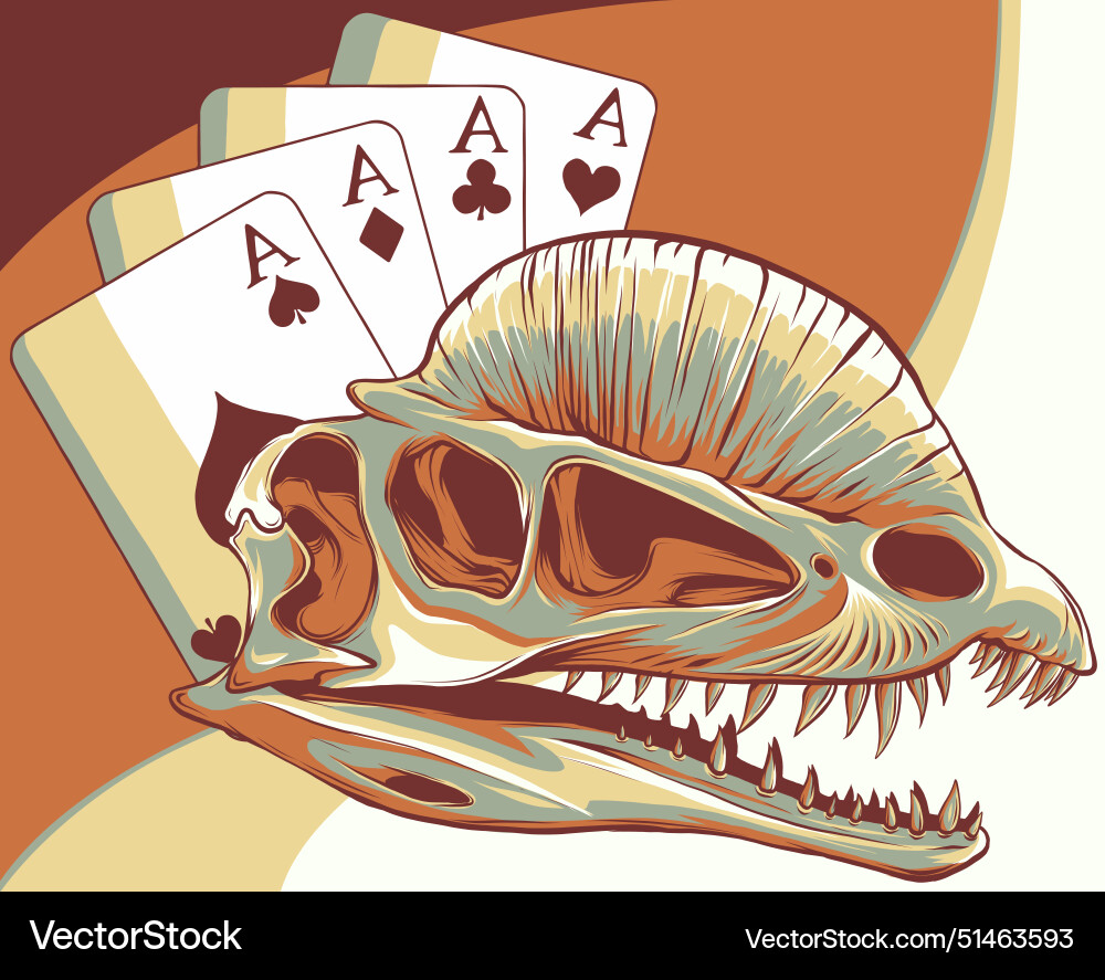 Dilophosaurus skull Royalty Free Vector Image - VectorStock