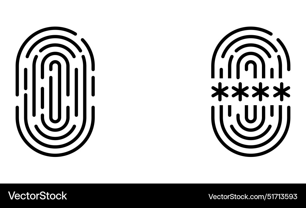 Fingerprint icon Royalty Free Vector Image - VectorStock