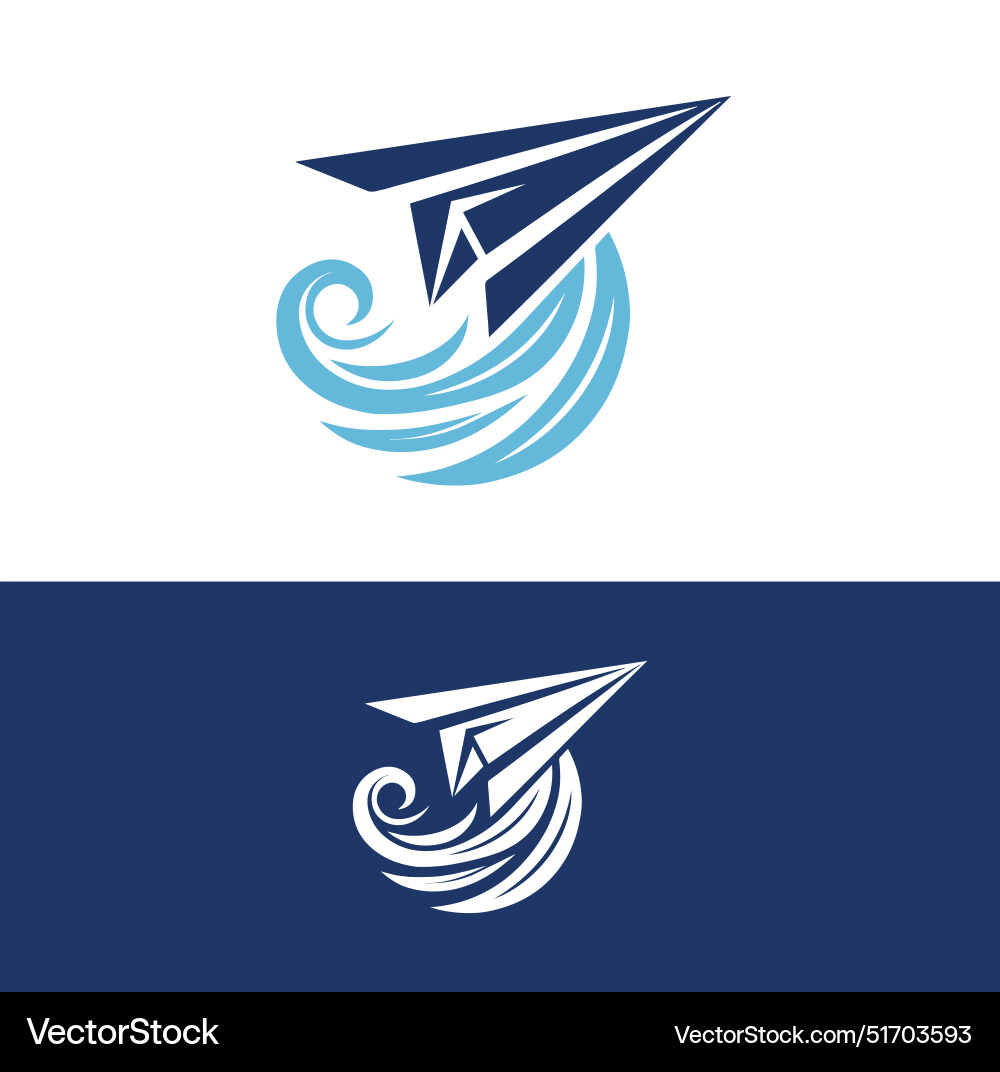 Plane logo Royalty Free Vector Image - VectorStock