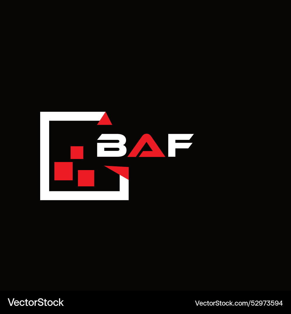 Baf creative minimalist letter logo unique Vector Image