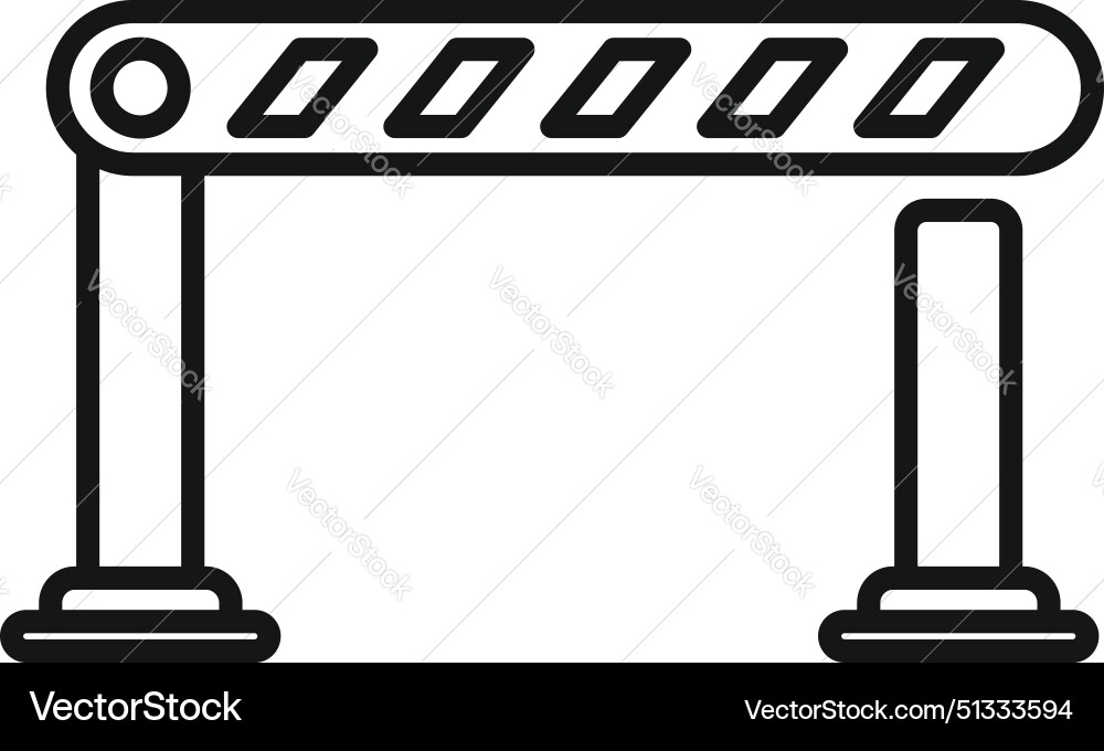 Black and white traffic barrier Royalty Free Vector Image