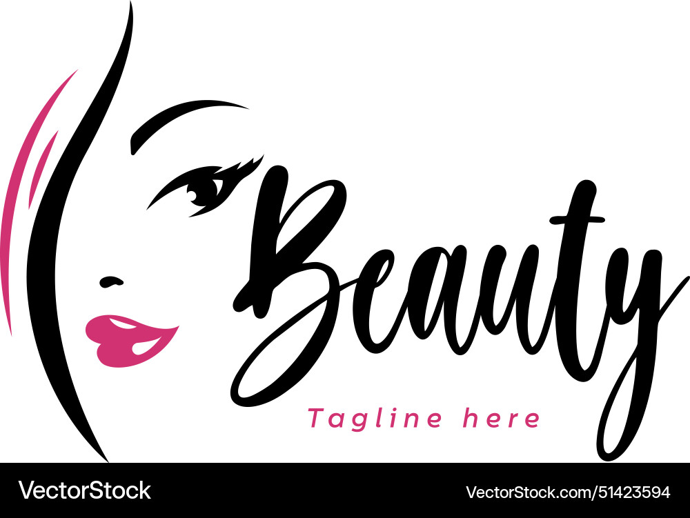 Cosmetics logo design Royalty Free Vector Image