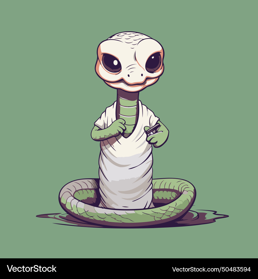 Cute cartoon snake Royalty Free Vector Image - VectorStock