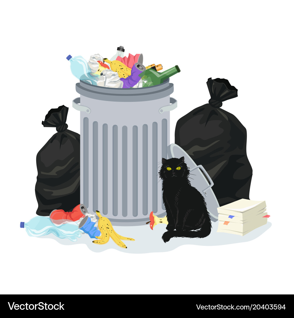 Garbage stack Royalty Free Vector Image - VectorStock