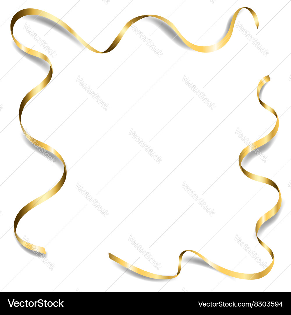 Golden Ribbon Frame Royalty Free Vector Image - VectorStock