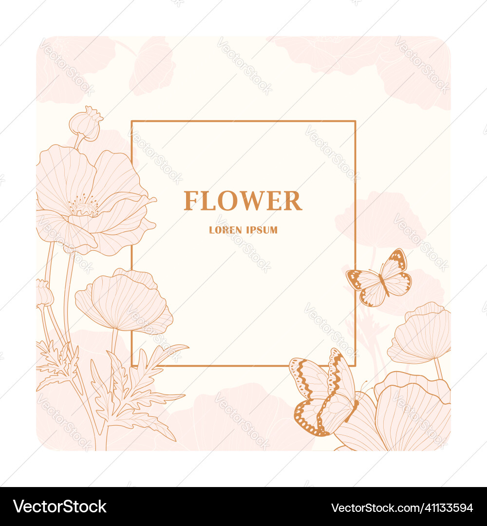 Greeting card or wedding invitation frame Vector Image