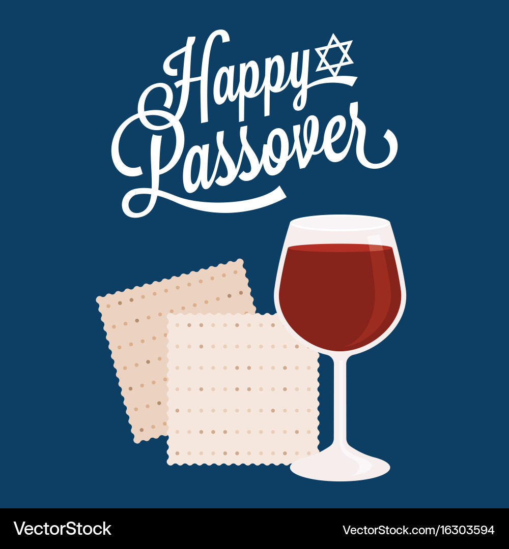 Happy passover with star of david Royalty Free Vector Image