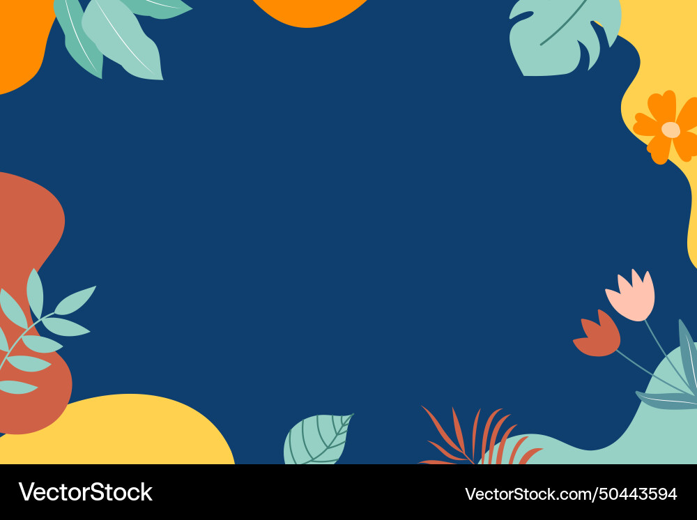 Hello spring banner background template Royalty Free Vector