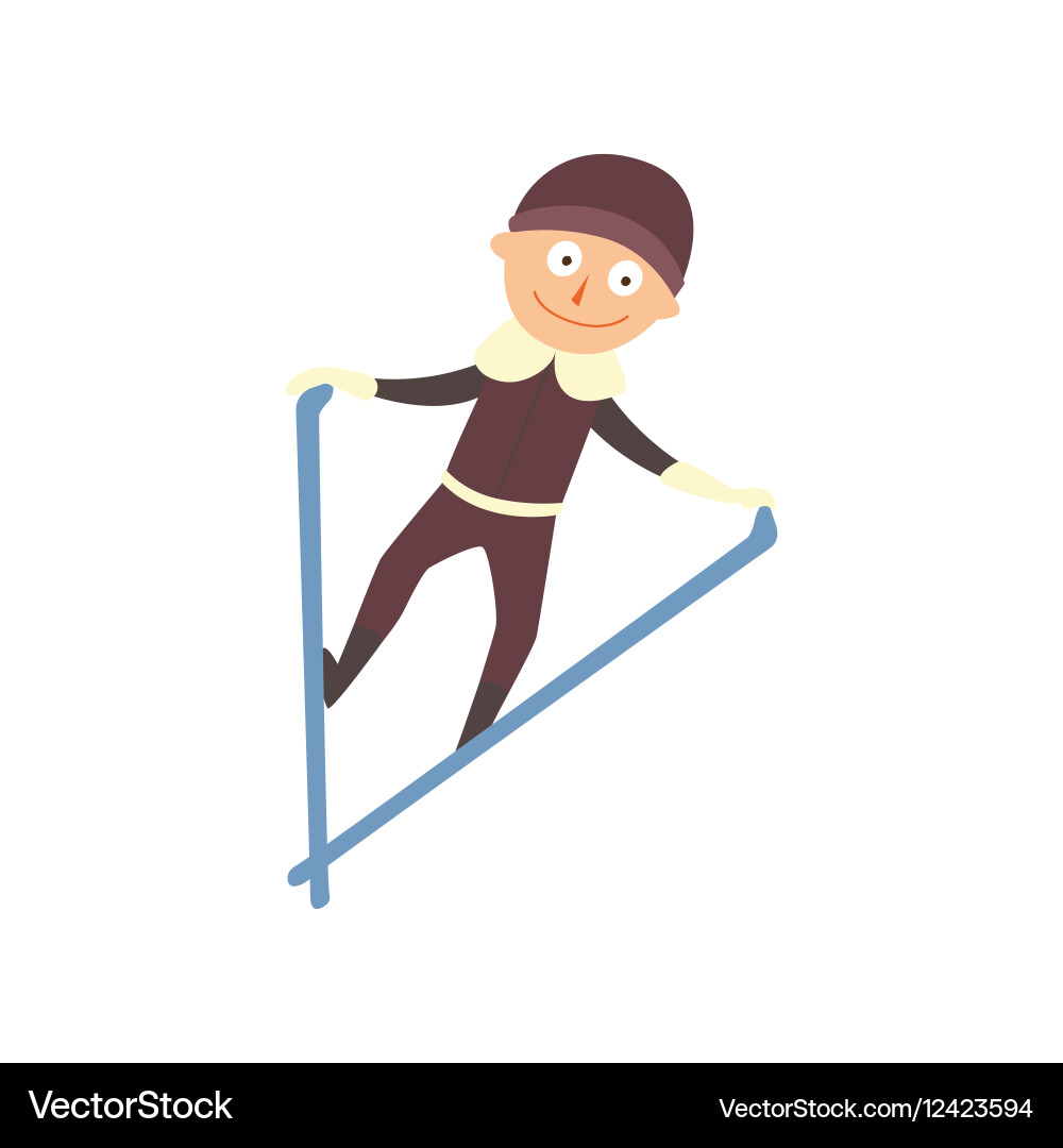 Skiing human trick Royalty Free Vector Image - VectorStock