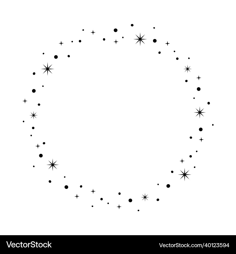 Star Kreisrahmenkranz rund Lizenzfreies Vektorbild