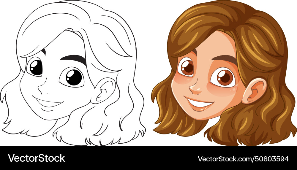 Two stages of a character process Royalty Free Vector Image