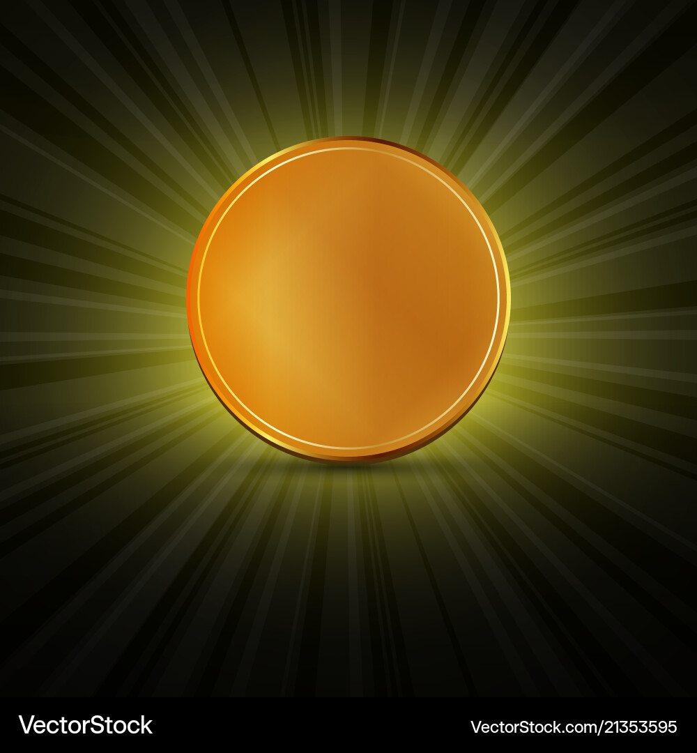 Golden coin lights Royalty Free Vector Image - VectorStock